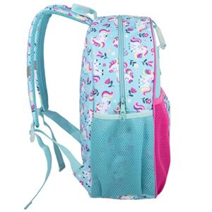 Up We Go Toddler, Preschool, and Elementary School Backpack and Lunch Bag Set for Girls, Boys (Enchanted Unicorn)