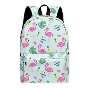 flamingo backpack 16 inch laptop backpack toddler bookbag lightweight water resistant school bag casual shoulder bag for boys girls