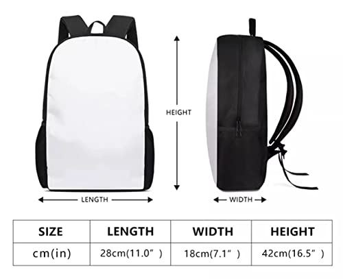 Rabbit Design Backpack Boys Cute Animal Bookbag Womens Travel Daypack with Lunch Bag