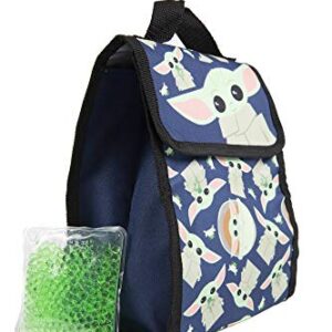 RALME Star Wars Mandalorian Baby Yoda Backpack Set for Kids, 16 inch, 5 Piece Value Set Green