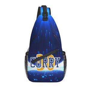 curry golden state basketball sling backpack,travel hiking daypack pattern rope crossbody shoulder bag, cross chest bag diagonally for men women