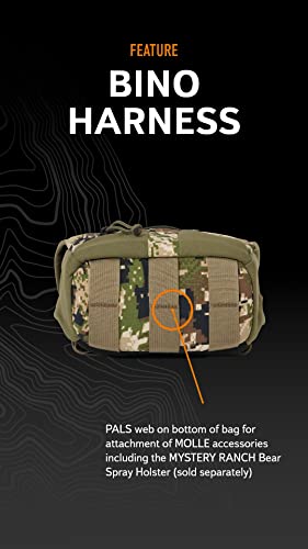 Mystery Ranch Bino Harness 12x, Chest Rig, Binocular Case, Tactical Pouch, for Rough Country, Hunting, Outdoors - Coyote-XL