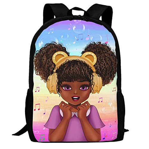 African Women Backpack Black Girl Magic School Bookbag Daypack For Teens Girls Durable