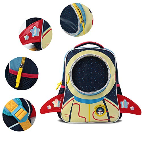 SARHLIO Toddler Backpack Cute Light Weight Durable 600 Denier Polyester Water Resistant School Bag for Preschool Kindergarten 3-6 Years Old Astronaut (TB13B1)