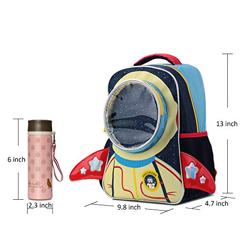 SARHLIO Toddler Backpack Cute Light Weight Durable 600 Denier Polyester Water Resistant School Bag for Preschool Kindergarten 3-6 Years Old Astronaut (TB13B1)