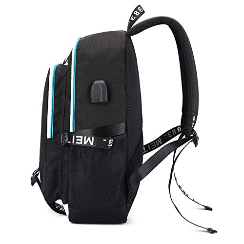 School Bag Laptop Backpack with USB Charging Port Daypack for Travel Hiking Camping 17.32''x12.60''x5.91''