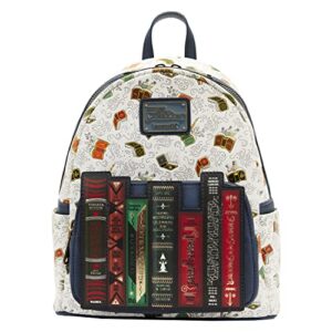 loungefly fantastic beasts magical books mini backpack, multi, small