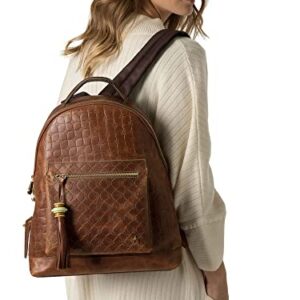 VELEZ Leather Backpack For Women - Brown Laptop Bag 14" - Handbags Purse