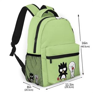 Cartoon Backpack Bookbags Daypack Badtz-Maru Laptop Bookbag Shoulder Travel Sports Hiking Camping Daypack For Men Women