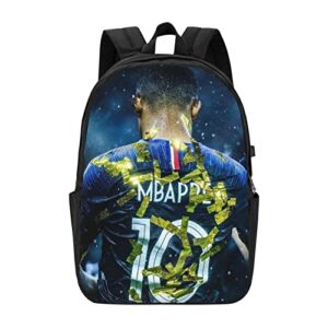 #10 #7 Mbappe King Of France Classic 17 Inch Laptop Backpack Large Capacity College Backpacks School Bookbags For Women Men