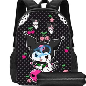 Cartoon Backpacks Anime Backpack 3D Printed College Bag Backpack with Pencil Case -5