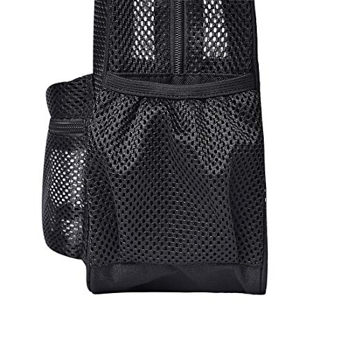 Semi-Transparent Mesh Backpack Mini Small Mesh Backpack for Beach Swimming Travel Outdoor Sports (Black)