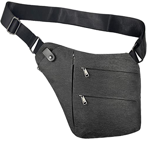 Sling Bag- Small Crossbody Personal Pocket Chest Bag Anti-Thief Cross Body Bags Slim Shoulder Backpack for Men Women