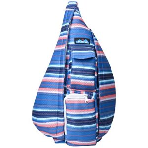 KAVU Mesh Rope Pack Sling Crossbody Backpack - Reef Stripe