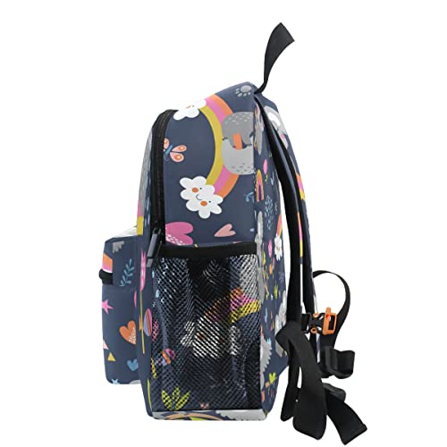 Cute Koala Toddler Backpacks for Kids Preschool Schoolbag Backpack for Girls Anaimsl Foral Rainbow Mini Kindergarten Nursery Bag with Chest Strap