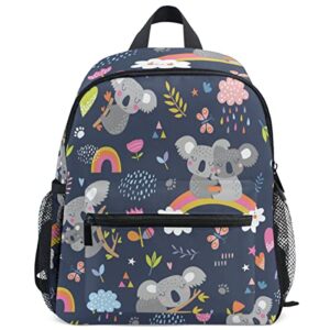 cute koala toddler backpacks for kids preschool schoolbag backpack for girls anaimsl foral rainbow mini kindergarten nursery bag with chest strap