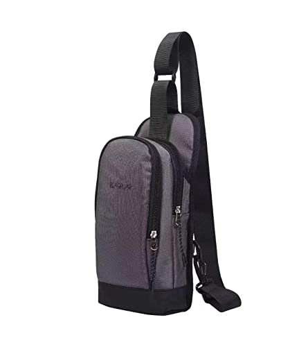 Crossbody sling chest bag shoulder backpack for casual hiking dark grey