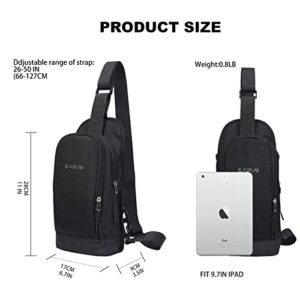 Crossbody sling chest bag shoulder backpack for casual hiking dark grey