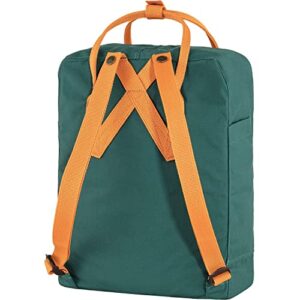 Fjallraven Women's Kanken Backpack, Arctic Green/Spicy Orange, One Size