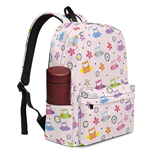 Owl School Backpack Lightweight Cute Kids Backpack Classic Bookbag Cool Daypack for Teen High School Student, 17 Inch