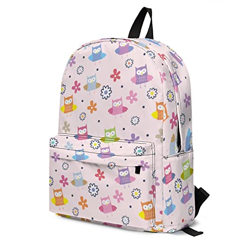 Owl School Backpack Lightweight Cute Kids Backpack Classic Bookbag Cool Daypack for Teen High School Student, 17 Inch