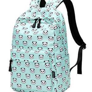 Abshoo Lightweight Cute Panda Backpacks for Girls School Backpacks With Lunch Bag (3pc Panda Teal)