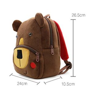 Children Toddler Preschool Backpack Plush Animal Cartoon Backpack Baby Kids School Satchel Travel Lunch Bags Bear