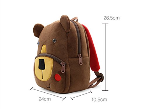 Children Toddler Preschool Backpack Plush Animal Cartoon Backpack Baby Kids School Satchel Travel Lunch Bags Bear