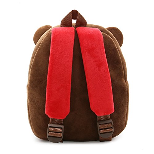 Children Toddler Preschool Backpack Plush Animal Cartoon Backpack Baby Kids School Satchel Travel Lunch Bags Bear