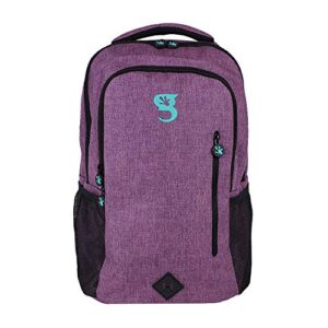 geckobrands ambition backpack – school/work backpack, purple/teal