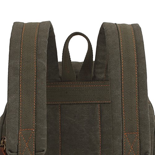 KAUKKO Vintage Casual Canvas and Leather Rucksack Backpack, 1Navy