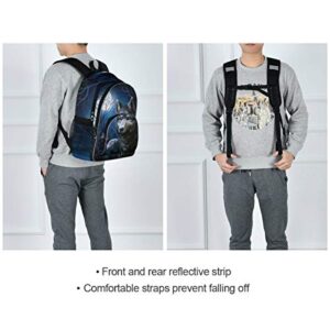 ALAZA Dark Night Wolf and Full Moon School Bag Casual Daypack Book Bags for Primary Junior High School