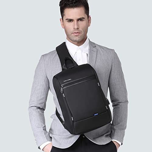 Kingsons Sling Laptop Backpack Men's Crossbody Shoulder Bag with USB Charging Port RFID Anti-Theft Waterproof School Work Daypack for 13.3Inch Laptop