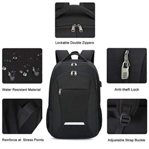 XQXA Bundle-Laptop Backpack for Men with USB Charging Water Resistant College School Backpack Fits 15.6 Inch Laptop |Sling Bag for Men Lightweight Crossbody Bag Hiking Chest Bag Casual Daypack