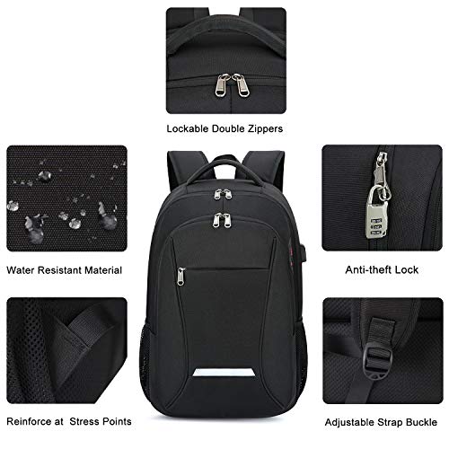 XQXA Bundle-Laptop Backpack for Men with USB Charging Water Resistant College School Backpack Fits 15.6 Inch Laptop |Sling Bag for Men Lightweight Crossbody Bag Hiking Chest Bag Casual Daypack