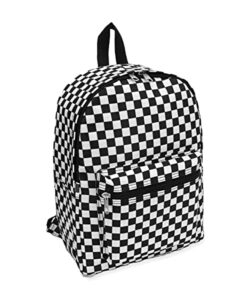 everest luggage multi pattern backpack, checkered, medium