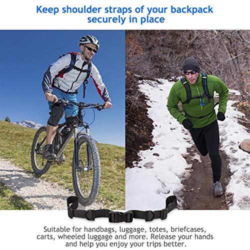 3 Pack Backpack Chest Straps, Heavy Duty Adjustable Universal Backpack Sternum Strap Chest Belt with Quick Release Buckle for Hiking and Jogging