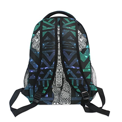 ZZKKO Animal Elephant Galaxy Geometric Boys Girls School Computer Backpacks Book Bag Travel Hiking Camping Daypack