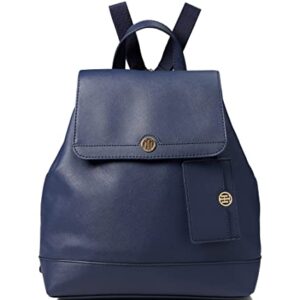 Tommy Hilfiger Gretta II Flap Backpack with Hangoff Saffiano PVC Tommy Navy One Size