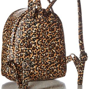 T-Shirt & Jeans Womens Leopard Back Pack with Faux Fur Heart