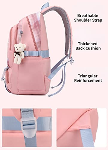 MeganJDesigns Cute Aesthetic Backpack for Teens Girls Boys College High Middle School Student Lightweight Book Bag Casual Kawaii Daypacks (E-Black Aesthetic Backpack)