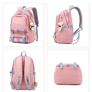 MeganJDesigns Cute Aesthetic Backpack for Teens Girls Boys College High Middle School Student Lightweight Book Bag Casual Kawaii Daypacks (E-Black Aesthetic Backpack)