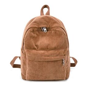 rhfemd women vintage rucksack corduroy backpack school bag casual computer school travel handbag rucksack