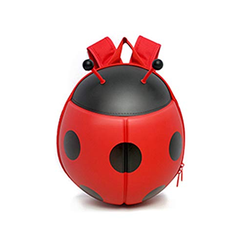 Kids happy Backpack for Unisex Toddler,Ladybug,Child Backpack for Girl and Boy Kindergarten, Red, 10x6.25x11 inches