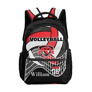 wowpersonaltailor personalized volleyball star fashion lightweight waterproof computer bag with name unisex gifts, 12.2”(l) x 5.9”(w) x 16.5”(h)