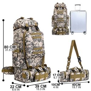 COSCOOA 100L Camping Hiking Backpack Backpacking Backpack Military Backpack for Men Bugout Hiking Bag Survival Rucksack Tactical Bushcraft Backpack Outdoor Camping Bag