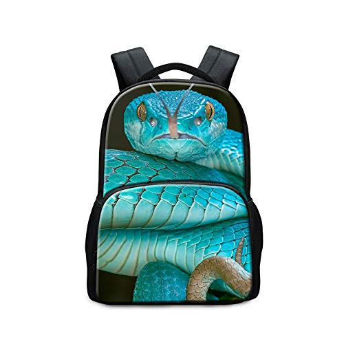 Dispalang Crazy Snake School Backpack Really Cool Animal Day Pack Laptop Bag