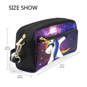 ZZKKO Backpack College Book Laptop Bag Space Galaxy Animal Unicorn Camping Hiking Travel Daypack with Lunch Bag and Pencil Case 3 in 1