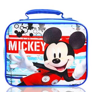 Mickey Mouse Mini Backpack with Lunch Box Set - 4 Pc Bundle with 11" Mickey Backpack, Mickey Mouse Lunch Bag, Temporary Tattoos, More | Mickey Mouse Backpack for Toddler