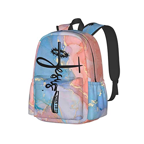 Christian Jesus Cross School Laptop Backpacks For Women Men Computer Book Bag Travel Hiking Camping Daypack Aesthetic Backpack 4th of july